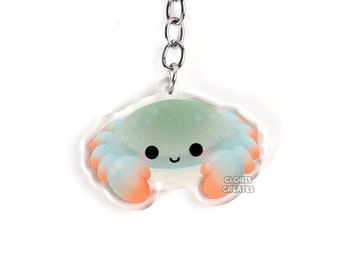 Sea Turtle Acrylic Glitter Keychain | Kawaii Chibi Marine Animal Lover ...