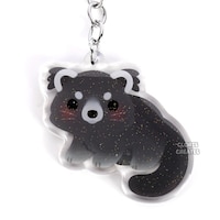 Jaguar Acrylic Glitter Keychain | Kawaii Chibi Animal Lover Wildcat Art ...
