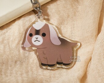 Highland Cow Farm Animal Keychain Cartoon Chibi Art Glitter - Etsy