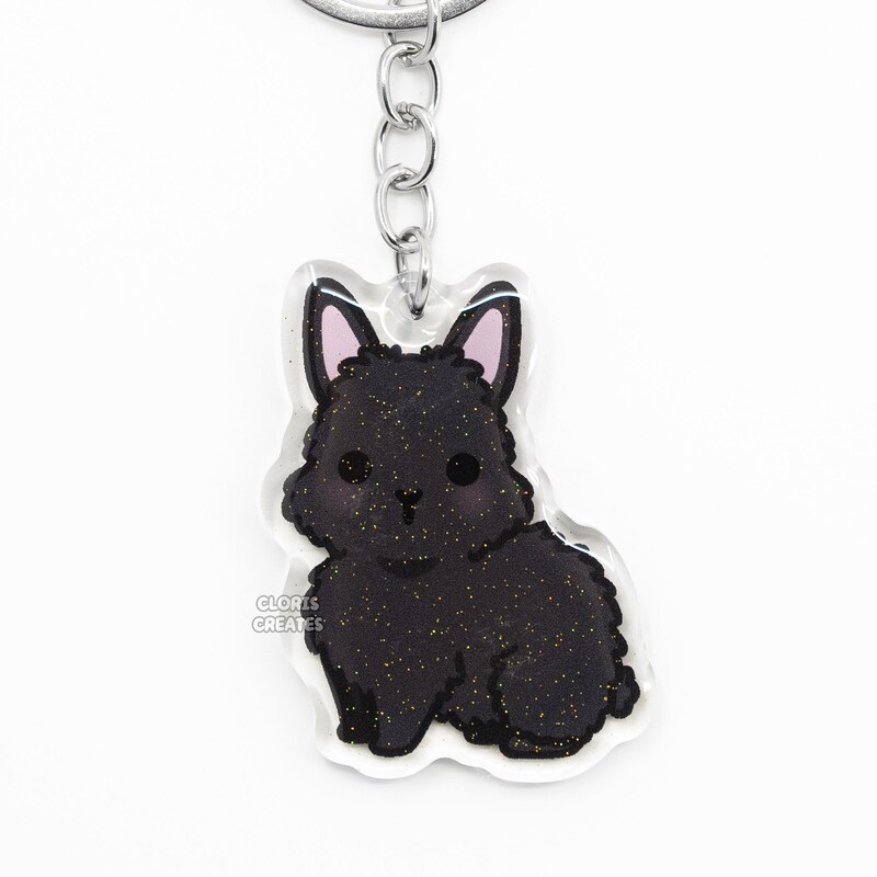 Fluffy Bunny Rabbit Keychain - Etsy