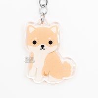 Red Shiba Inu Acrylic Keychain | Cute Shiba Dango Charm | Holo Epoxy ...