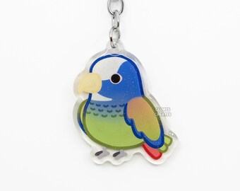 Senegal Parrot Acrylic Bird Breed Keychain | Cartoon Kawaii Art Double ...