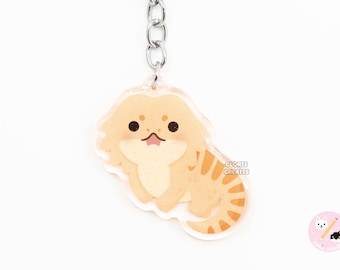 Capybara Acrylic Pet Keychain Cartoon Chibi Art Style Double-sided ...