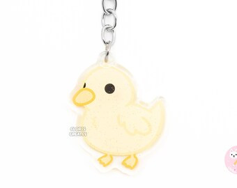 Giraffe Acrylic Glitter Keychain Kawaii Chibi African Animal Lover Art ...