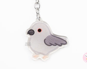 Senegal Parrot Acrylic Bird Breed Keychain | Cartoon Kawaii Art Double ...