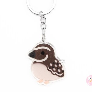 Japanese Quail Farm Animal Keychain | Cartoon Chibi Art Glitter Acrylic ...
