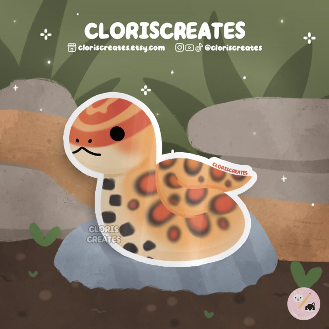 Regular Corn Snake Waterproof Vinyl Sticker | Kawaii Chibi Animal Lover ...