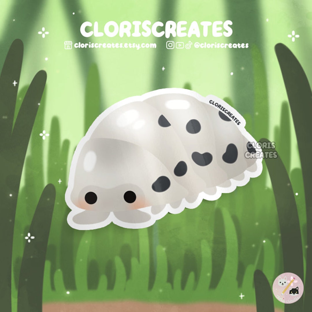 Dairy Cow Isopod Roly Poly Waterproof Die Cut Sticker | Kawaii Chibi ...