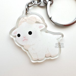 White Saanen Billy Goat Farm Animal Keychain Cartoon Chibi - Etsy