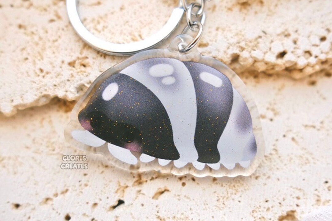 Panda King Isopod Black Roly Poly Insect Bug Keychain - Etsy