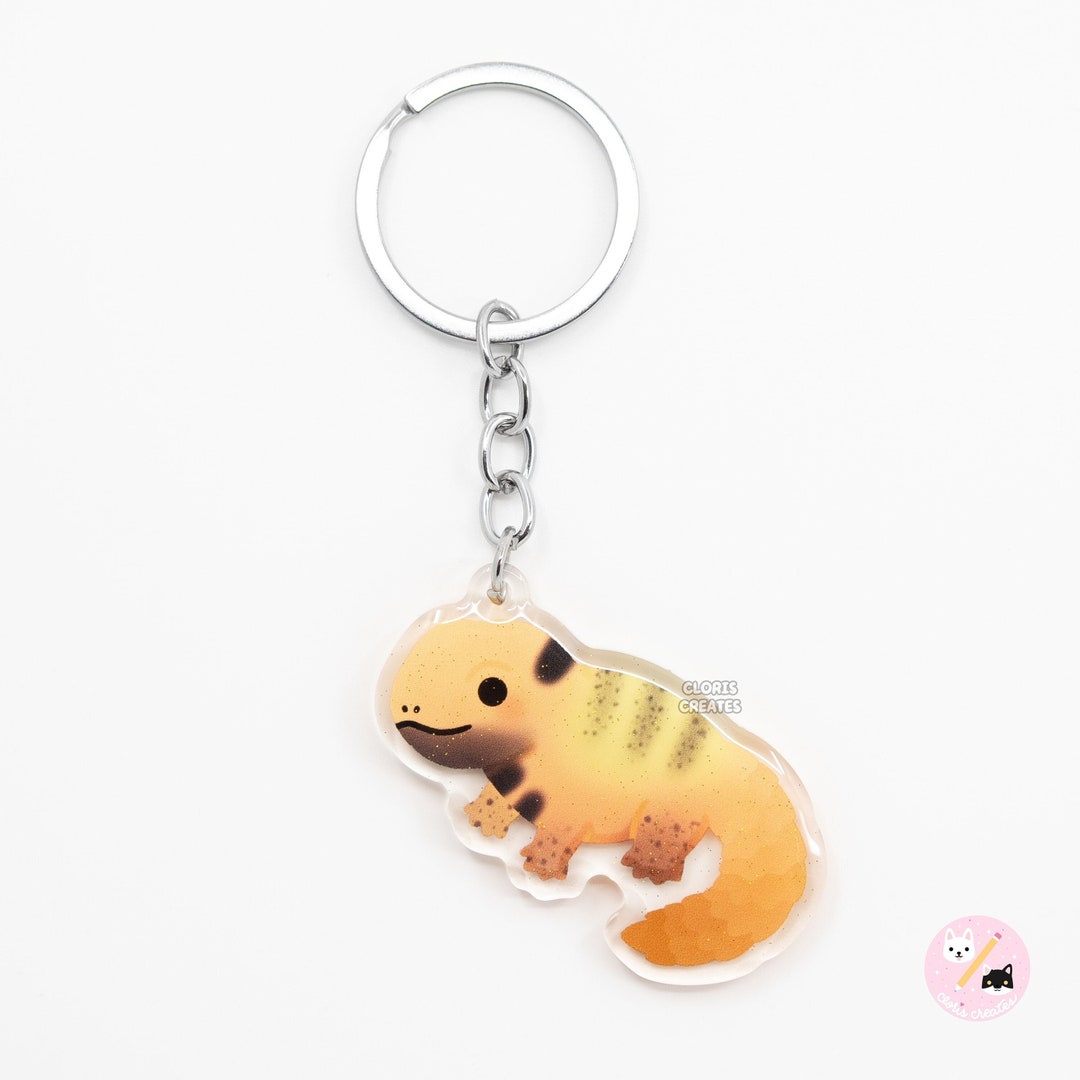 Moroccan Uromastyx Acrylic Lizard Keychain | Cartoon Kawaii Art Exotic ...