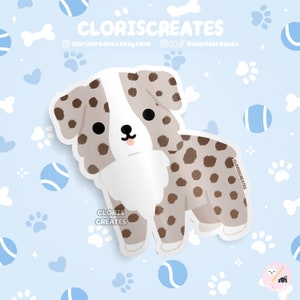 Red Bi Merle Australian Shepherd Aussie Dog Waterproof Vinyl Sticker ...