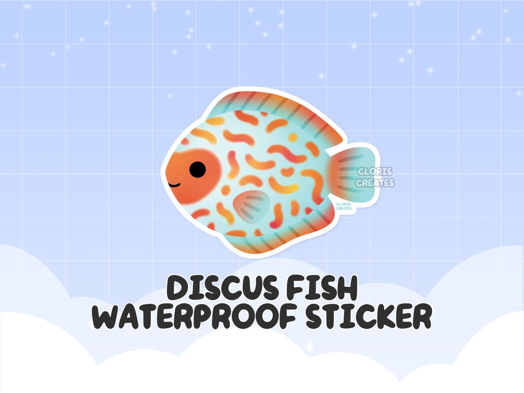 Discus Tropical Fish Waterproof Die Cut Sticker Kawaii Chibi - Etsy