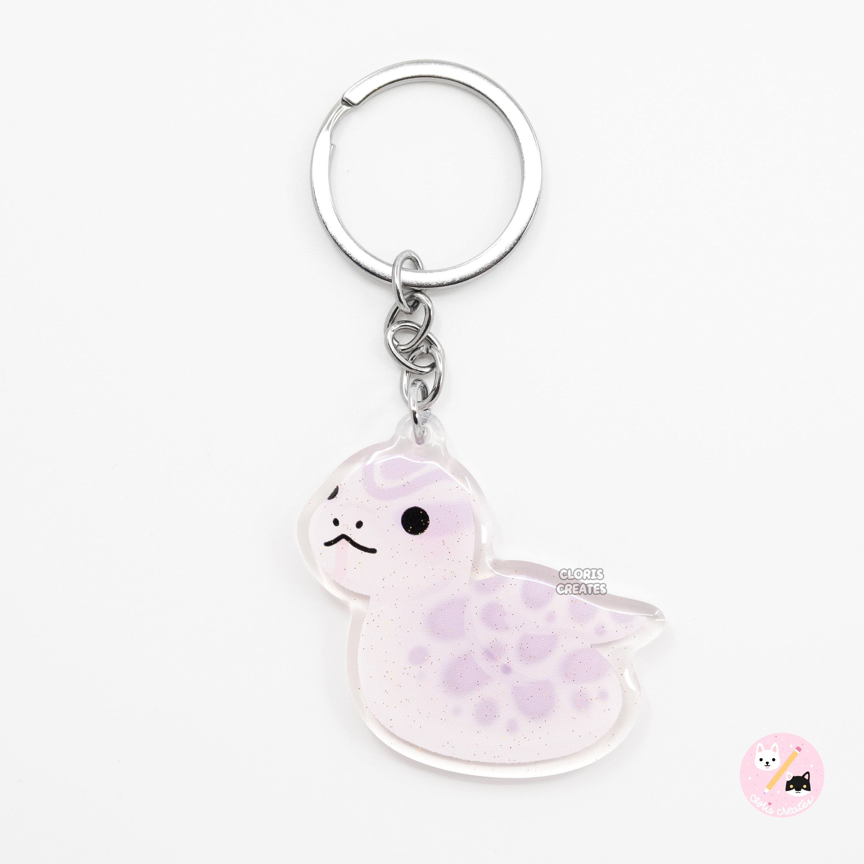 Lavender Purple Hognose Snake Acrylic Pet Breed Keychain | Cartoon ...