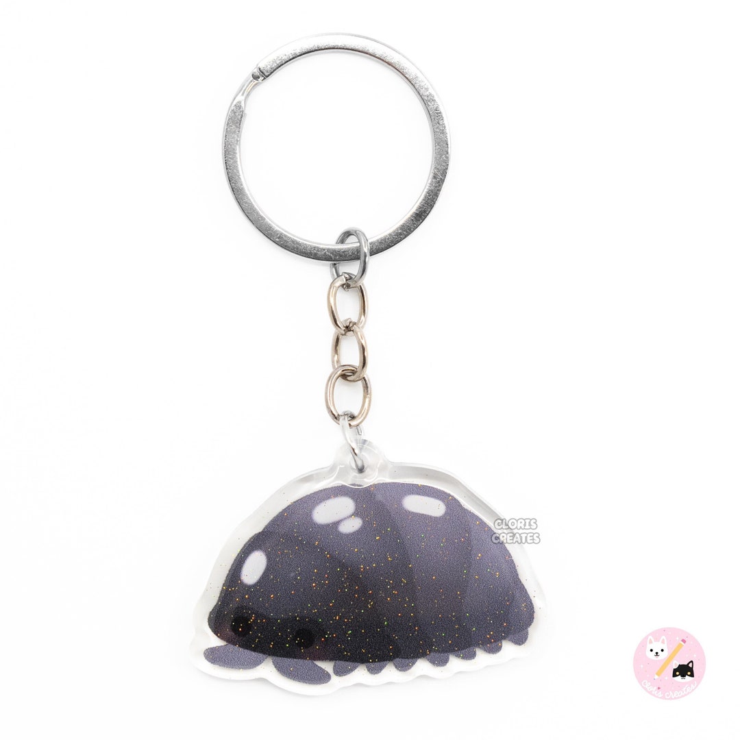 Black Scaber Isopod Roly Poly Insect Bug Keychain | Cartoon Pet Art ...