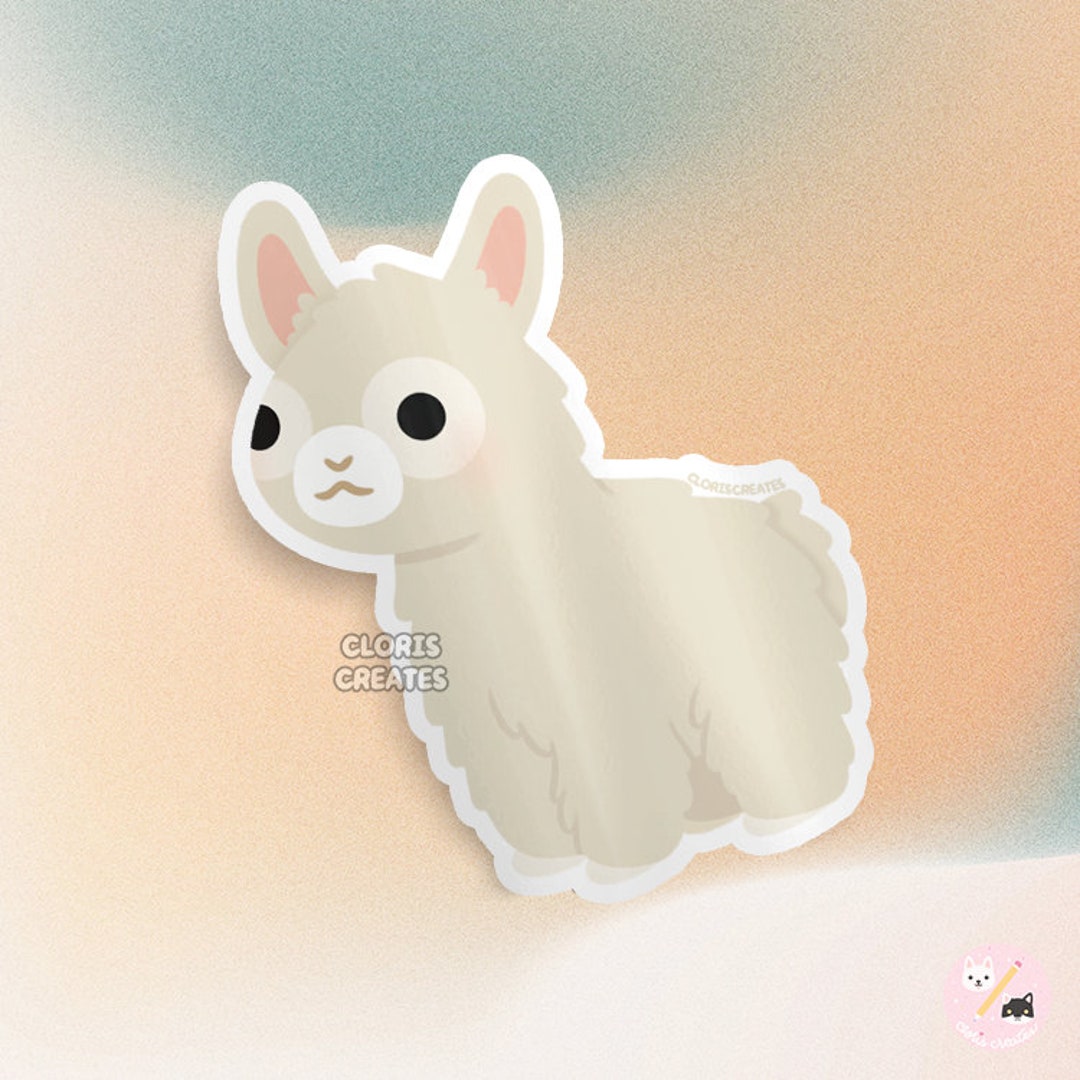 Llama Waterproof Vinyl Sticker Kawaii Chibi Petting Zoo - Etsy