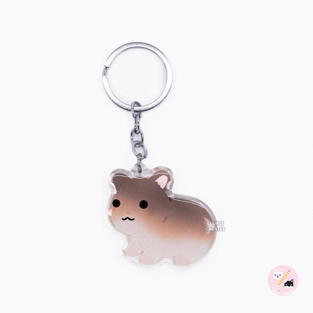 Brown Rust Syrian Teddy Bear Hamster Acrylic Pet Breed Keychain ...