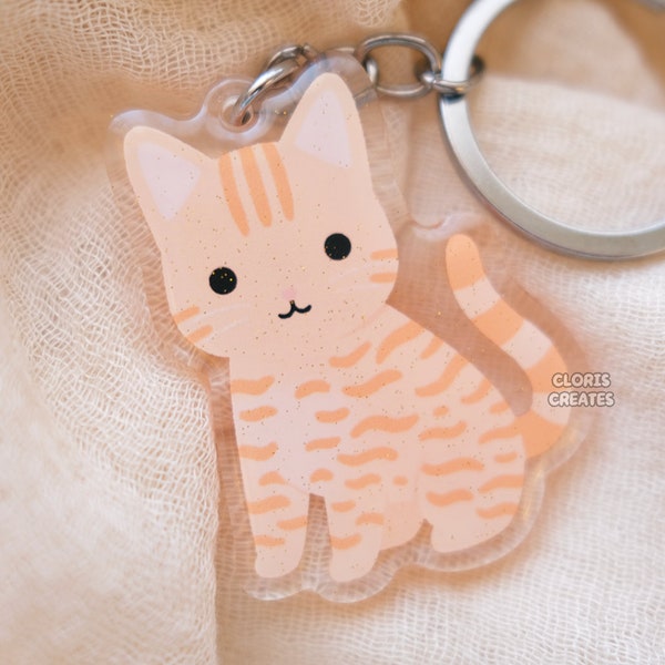 Cat Keychain - Etsy