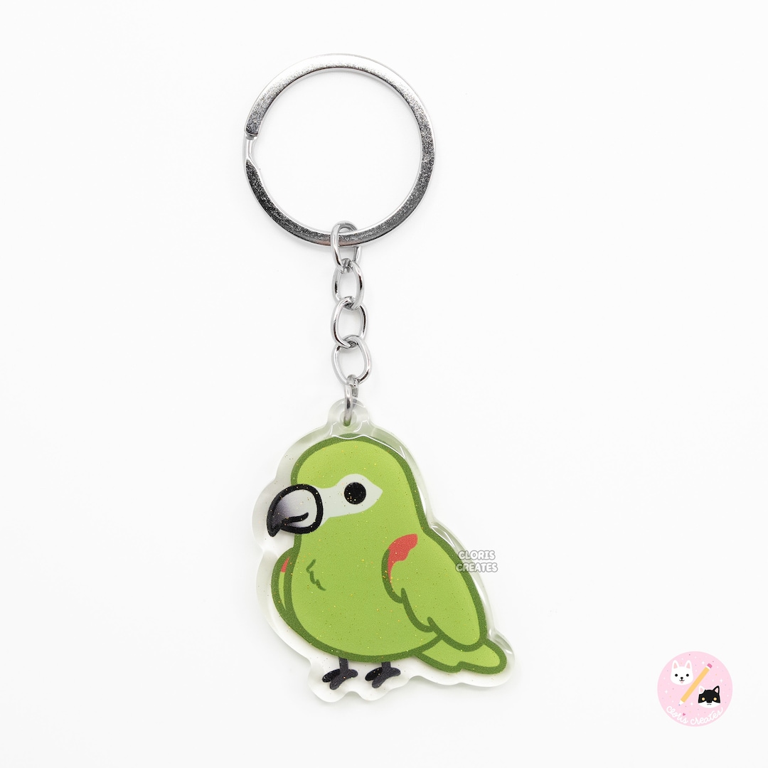 Hahn's Macaw Parrot Acrylic Bird Breed Keychain | Cartoon Kawaii Art ...