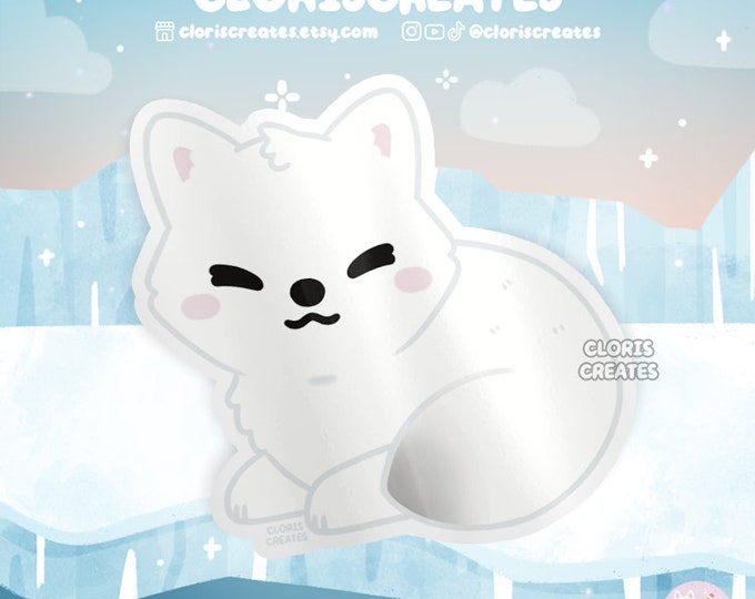 Arctic Fox Wall Decal, Polar Fox Sticker, Watercolor Wall Sticker ...