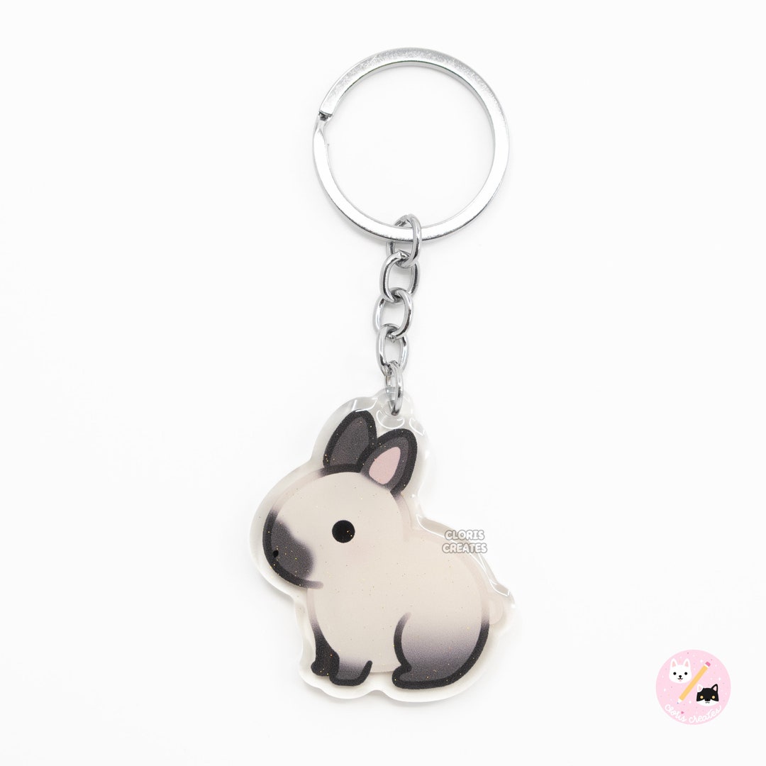 Sable Point Netherland Dwarf Rabbit Acrylic Pet Breed Keychain ...