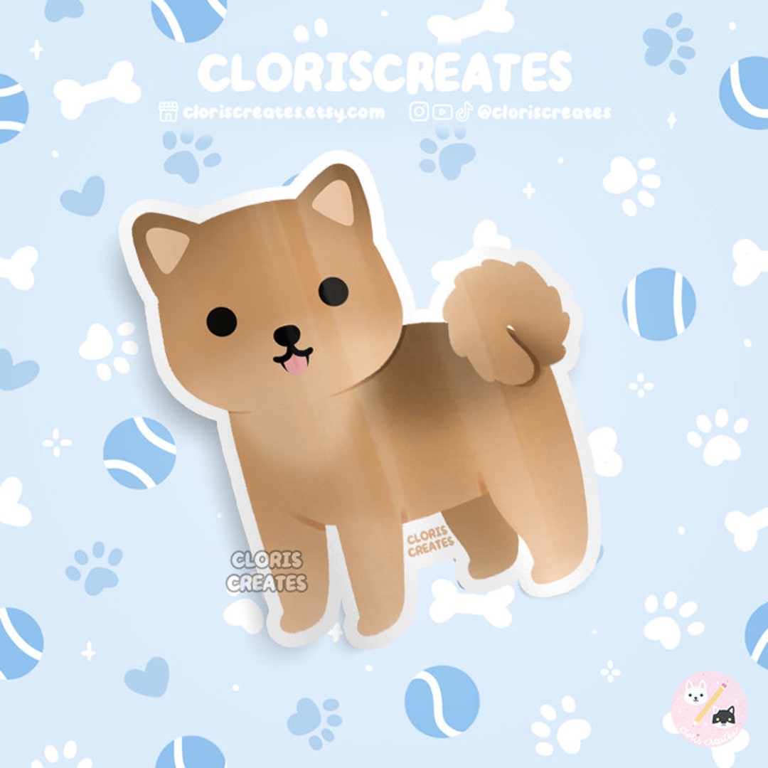 Finnish Spitz Dog Breed Waterproof Vinyl Sticker | Kawaii Chibi Art Animal Lover Laptop Decal ...