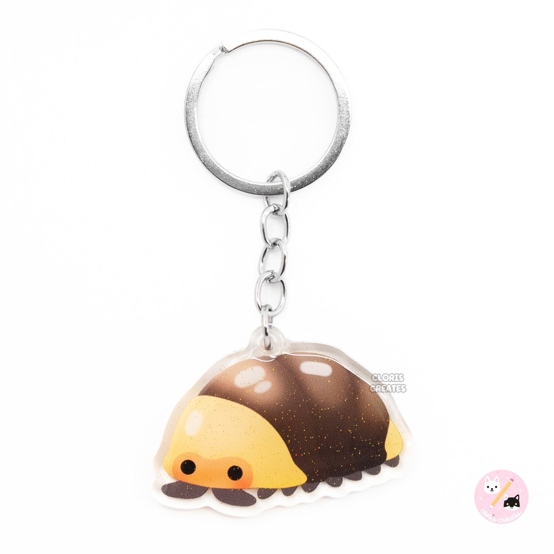 Rubber Ducky Isopod Brown Roly Poly Insect Bug Keychain | Cartoon Pet ...