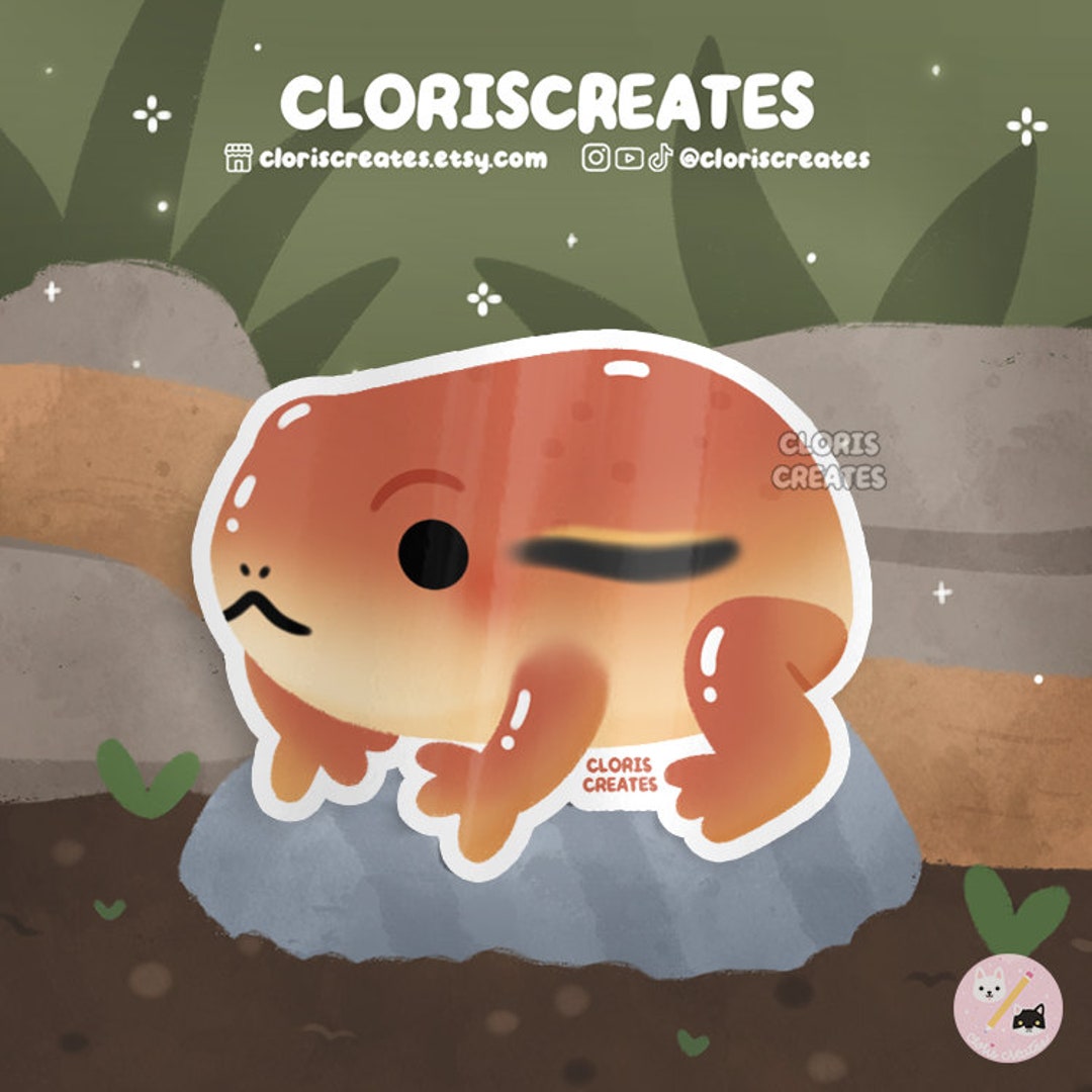 Tomato Frog Waterproof Vinyl Sticker | Kawaii Chibi Animal Lover ...
