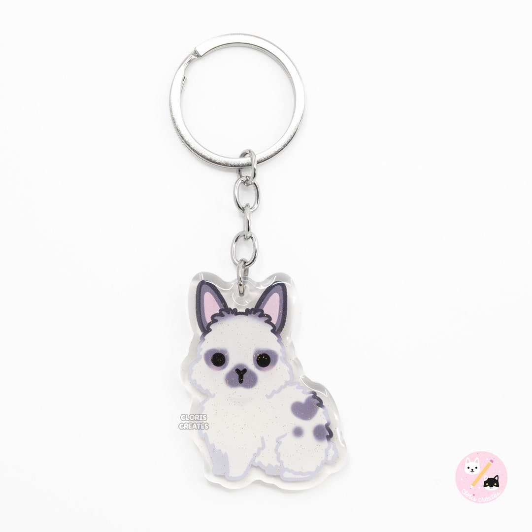 Broken Blue Lionhead Rabbit Acrylic Pet Breed Keychain | Cartoon Kawaii ...