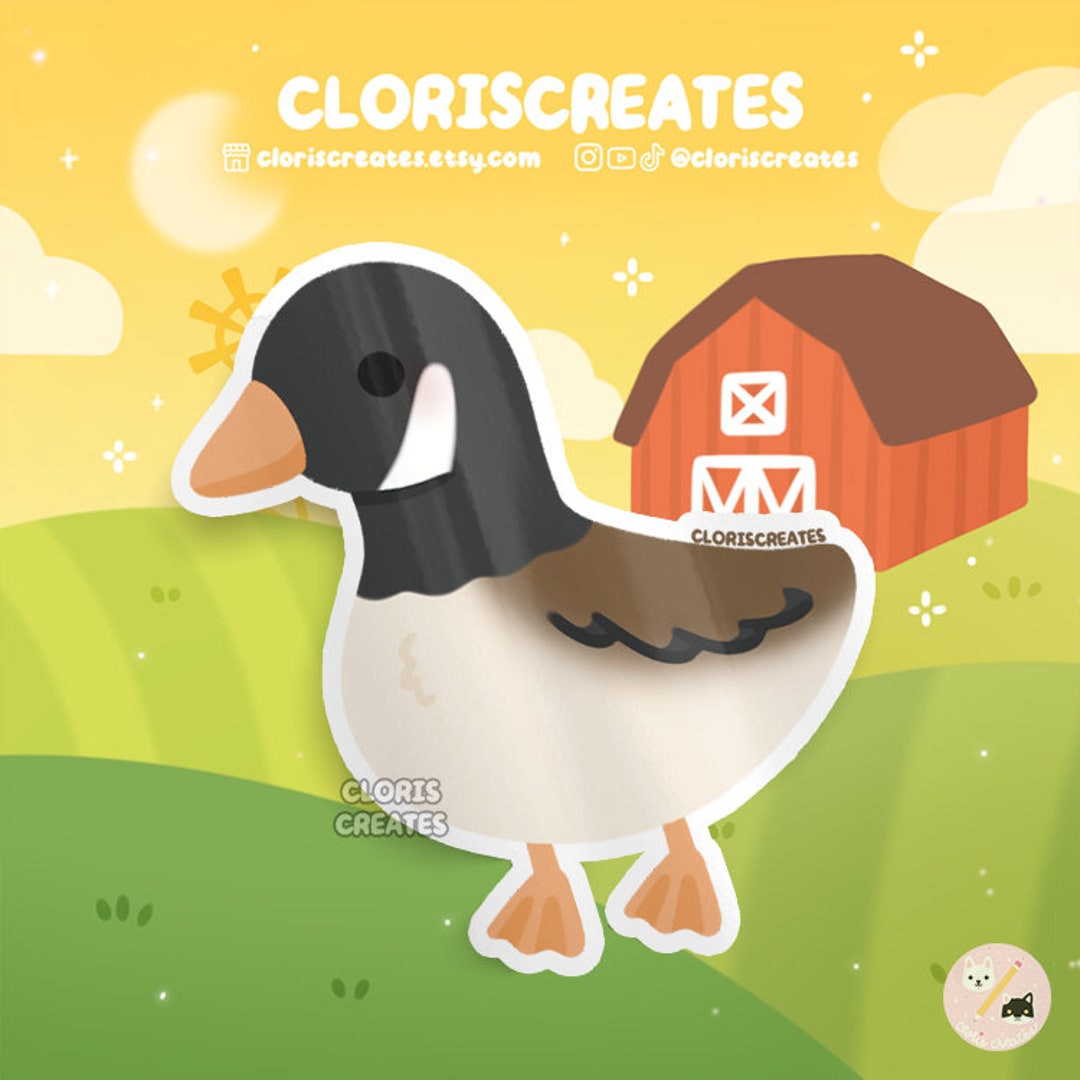 Canadian Goose Waterproof Vinyl Sticker | Kawaii Chibi Petting Zoo ...