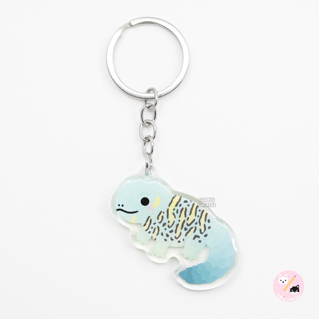 Ornate Uromastyx Acrylic Lizard Keychain | Cartoon Kawaii Art Exotic ...