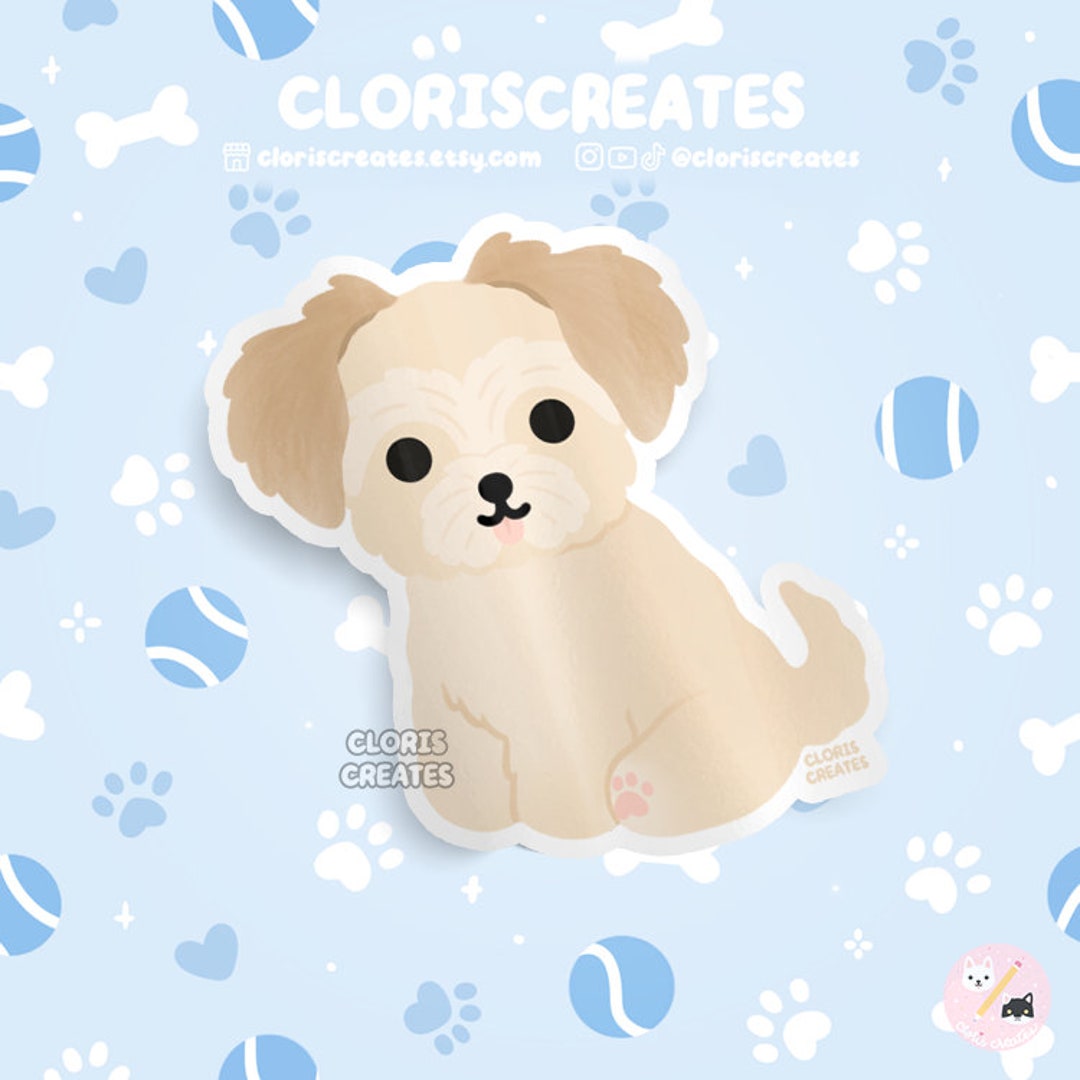 Morkie Maltese Yorkie Terrier Mix Dog Breed Waterproof Vinyl Sticker ...