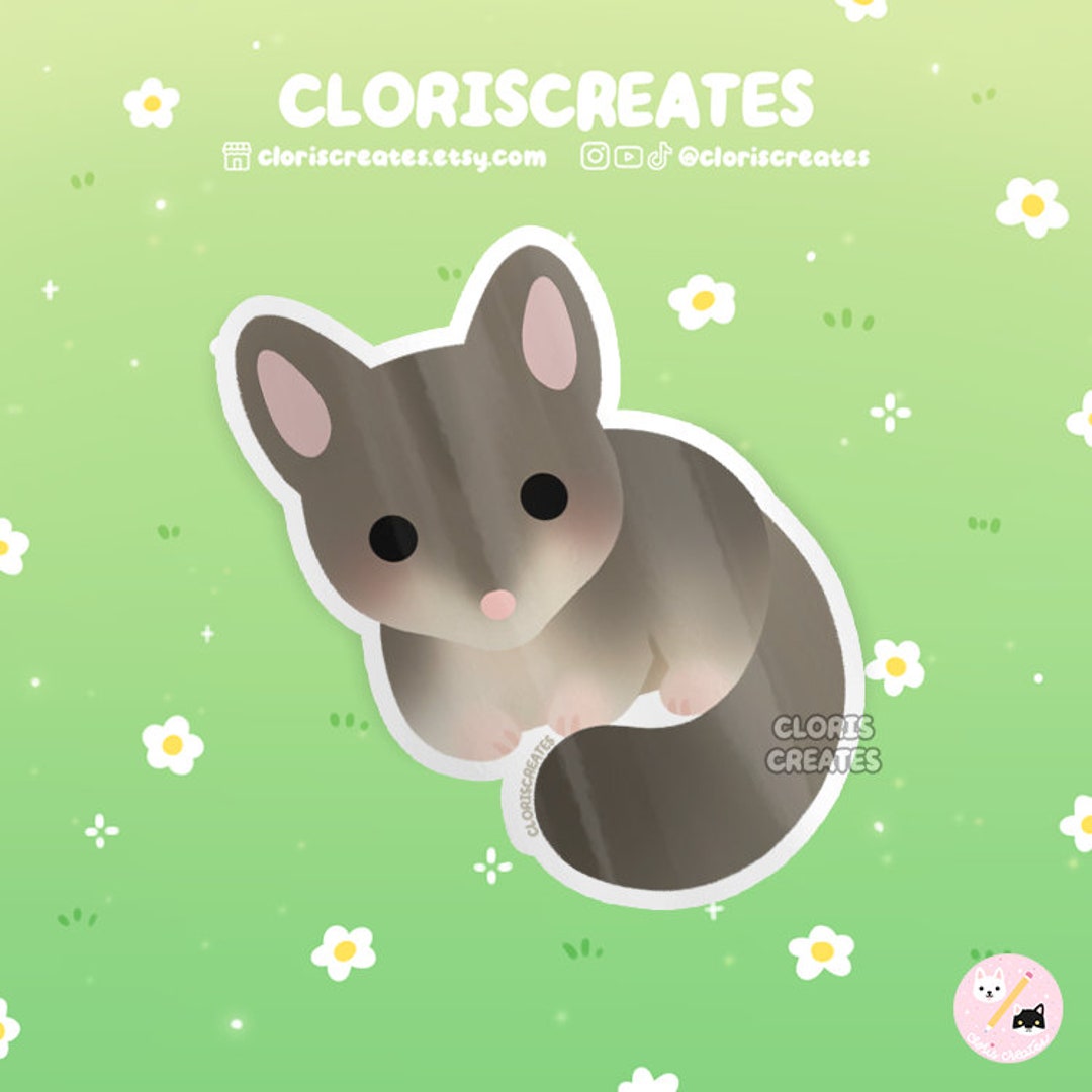 Brushtail Possum Waterproof Vinyl Sticker | Kawaii Chibi Wild Aussie ...
