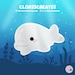 Beluga Whale Waterproof Vinyl Sticker | Kawaii Chibi Art Marine Animal ...
