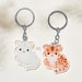 White Tiger Acrylic Glitter Keychain Kawaii Chibi Zodiac Wildlife ...