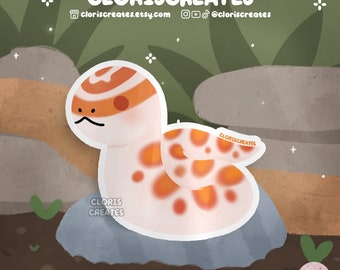 Axanthic Hognose Snake Waterproof Vinyl Sticker Kawaii Chibi Animal ...
