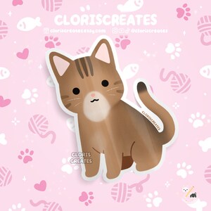 Abyssinian Cat Waterproof Vinyl Sticker | Kawaii Chibi Animal Laptop ...