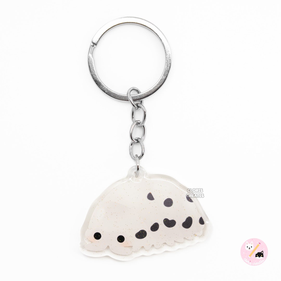 Dairy Cow Isopod Roly Poly Insect Bug Keychain | Cartoon Chibi Pet Art ...