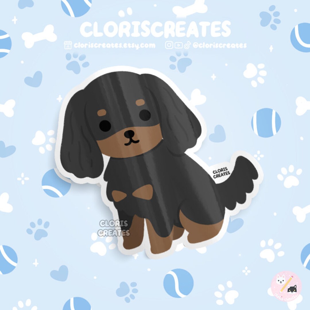 Black & Tan Cavalier King Charles Spaniel Dog Breed Waterproof Vinyl ...