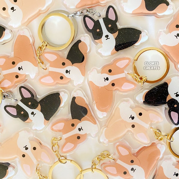 Corgi Keychain - Etsy