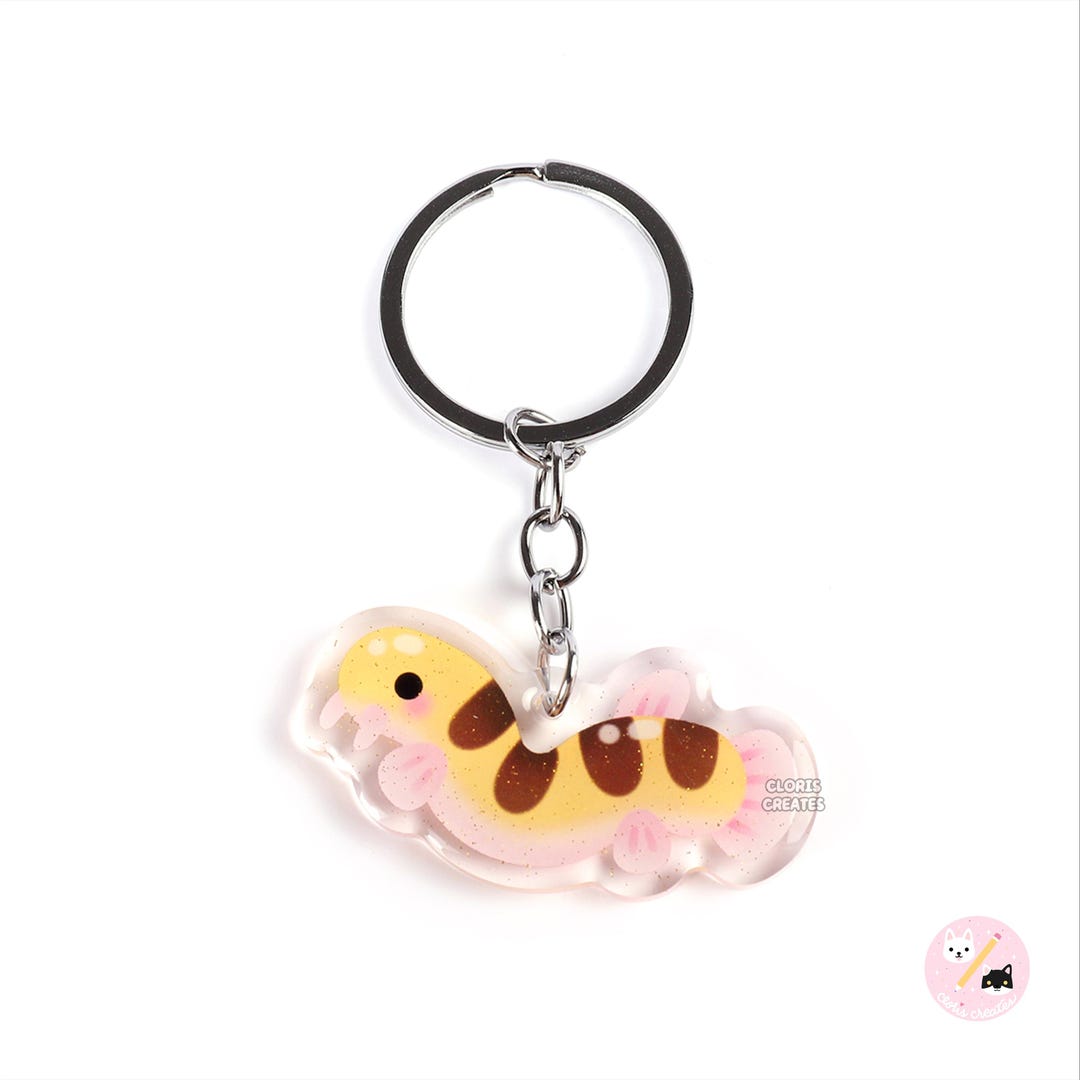 Kuhli Loach Eel Acrylic Glitter Keychain | Kawaii Chibi Marine Animal ...