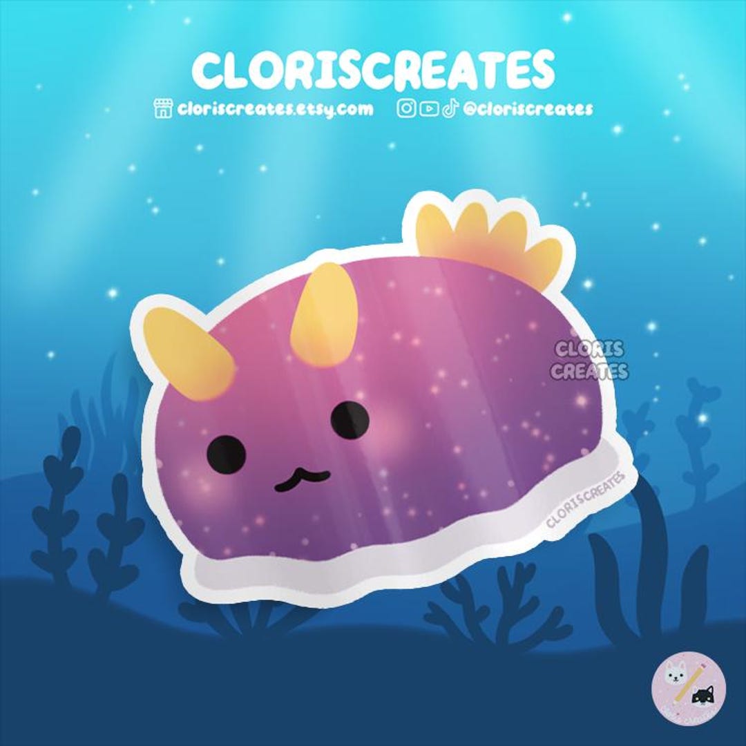 Bubblegum Worm Cinderella Nudibranch Sea Slug Waterproof Vinyl Sticker ...