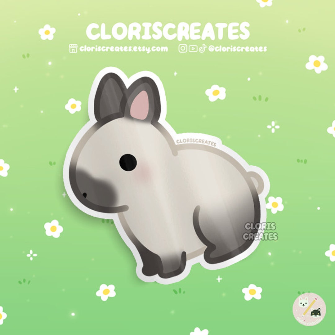 Sable Point Netherland Dwarf Rabbit Waterproof Vinyl Sticker | Kawaii ...