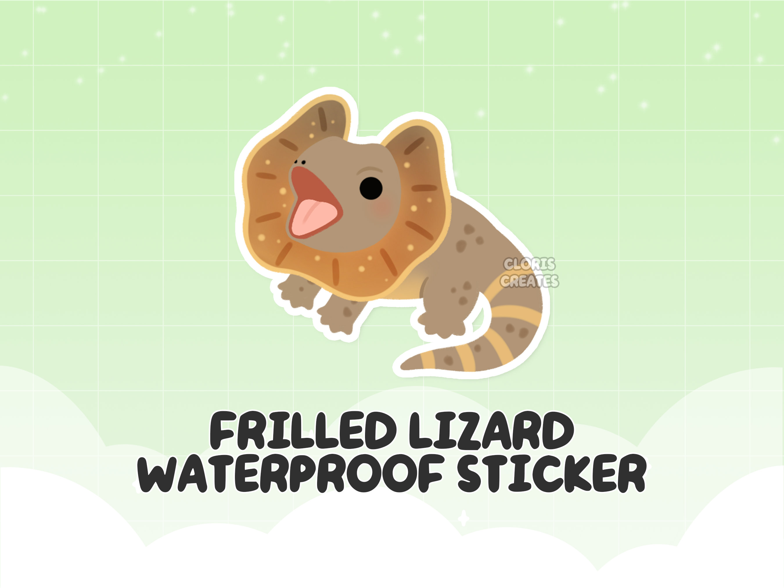 Frilled Lizard Cartoon