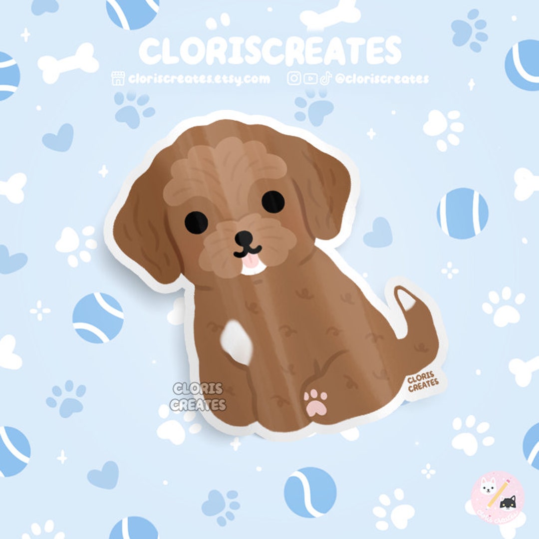 Cavapoo Cavoodle Cavalier Poodle Mix Dog Breed Waterproof Vinyl Sticker ...
