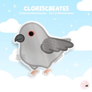 Diamond Dove Bird Breed Waterproof Vinyl Sticker | Kawaii Chibi Animal ...