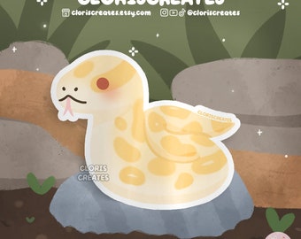 Axanthic Hognose Snake Waterproof Vinyl Sticker Kawaii Chibi Animal ...