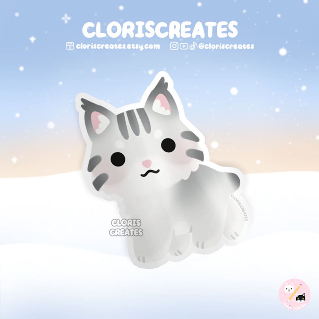Lynx Cat Waterproof Vinyl Sticker | Kawaii Chibi Big Wildcat Animal ...