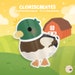 Mallard Duck Waterproof Vinyl Sticker | Kawaii Chibi Petting Zoo ...
