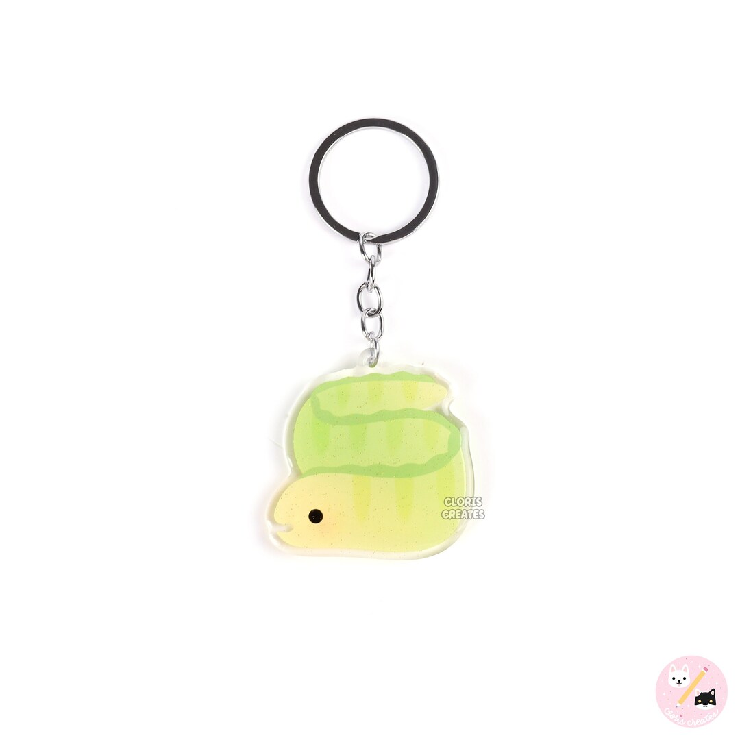 Moray Eel Acrylic Glitter Keychain | Kawaii Chibi Marine Animal Ocean ...